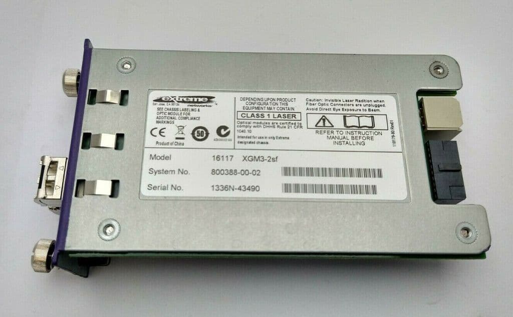 Extreme Networks XGM3-2SF Expansion module 16117 With 2x SFP Modules